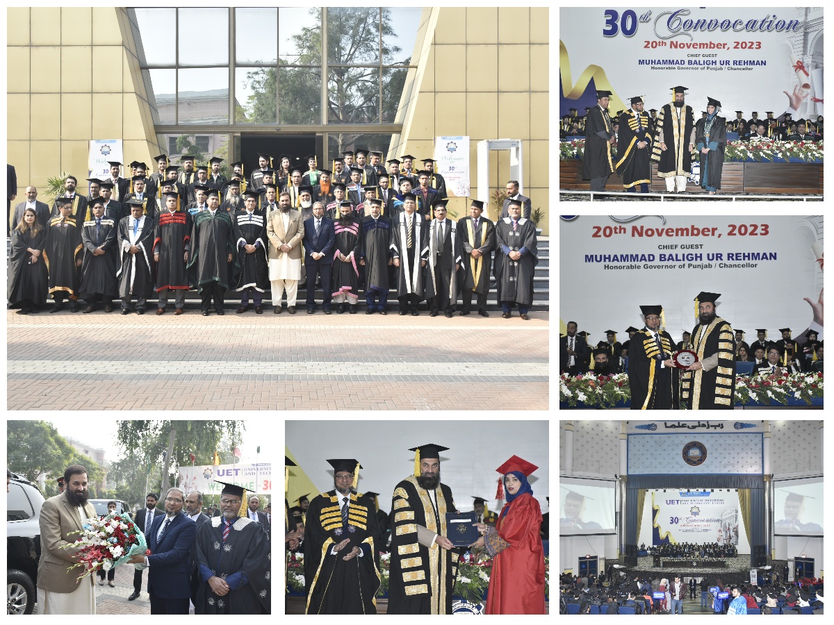 30th Convocation of the University of Engineering and Technology (UET ...